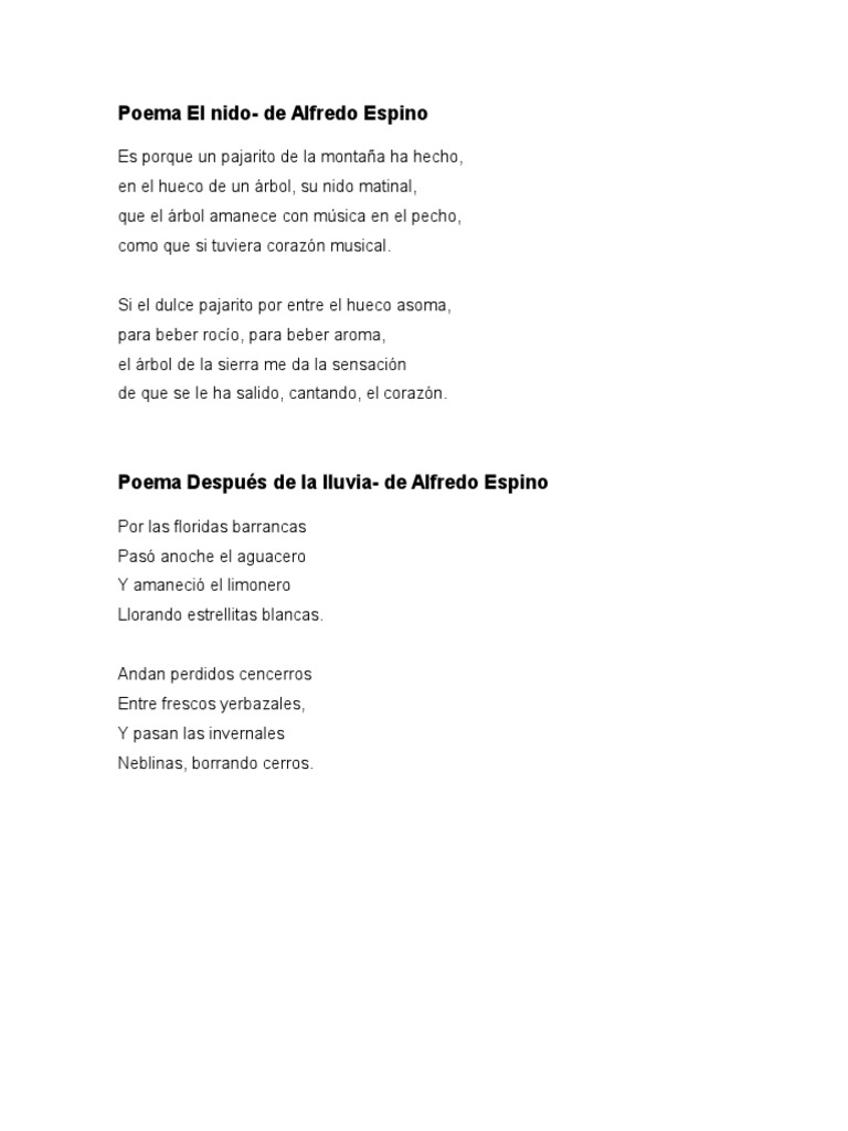 Poemas Alfredo Espino | PDF
