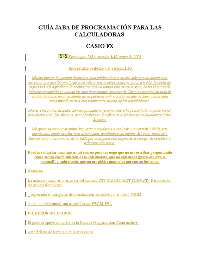 Guía Jaba de Programación para Las Calculadoras | PDF | Programa de computadora | Programación