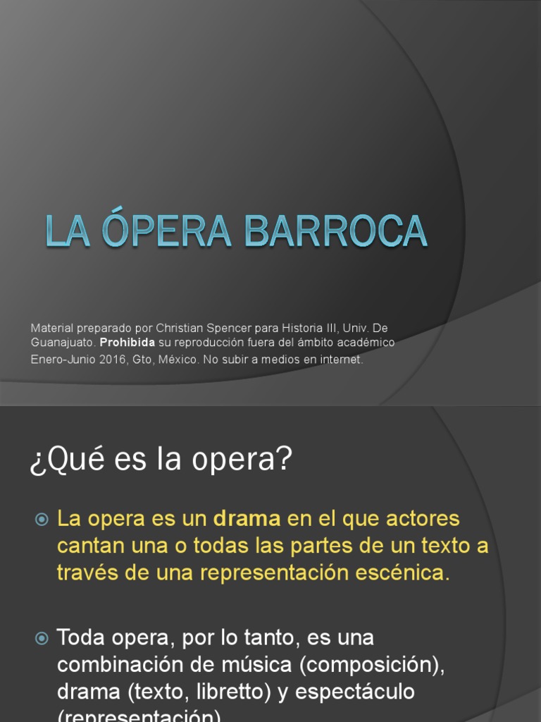 Opera Barroca | PDF | Ópera | Musica barroca