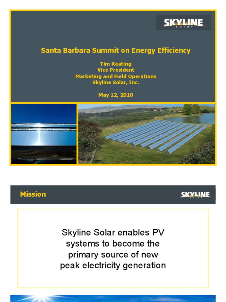 Santa Barbara Summit On Energy Efficiency Pdf Solar Power