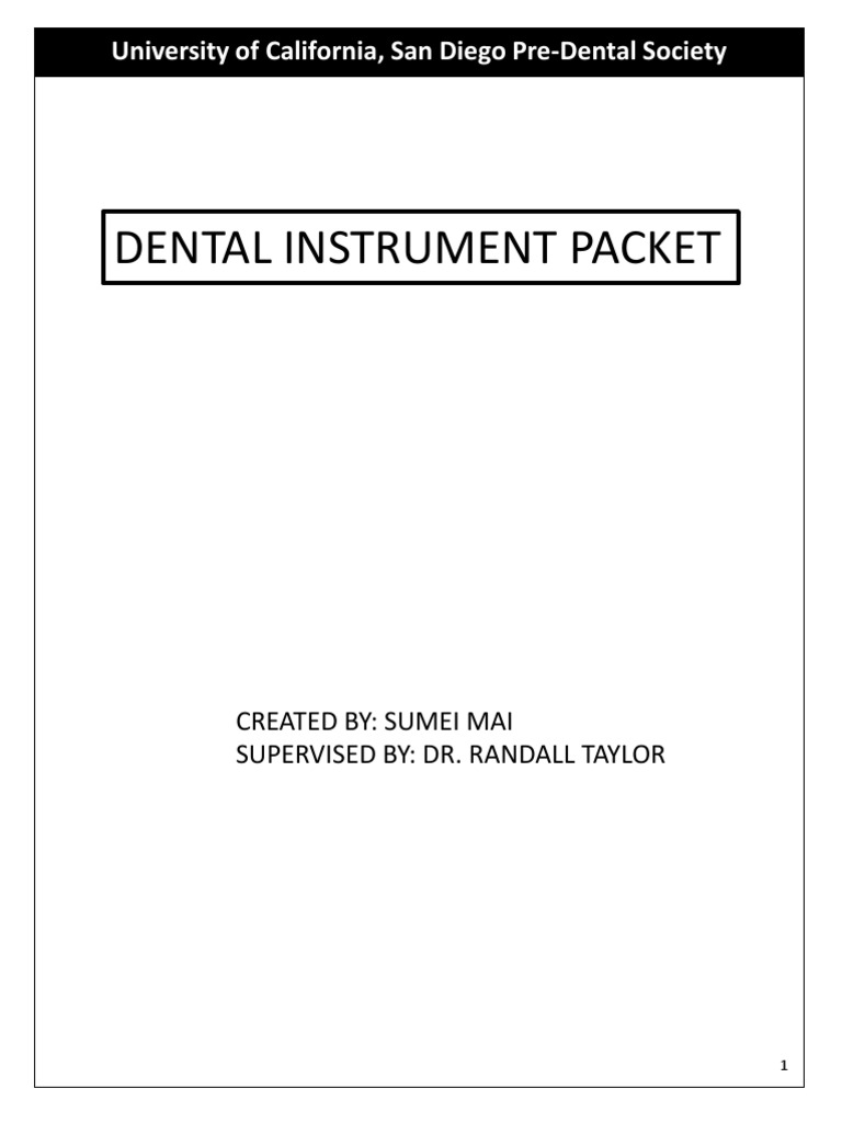 Revised Instrument Packet 2 | PDF | Surgical Suture | Dental Composite