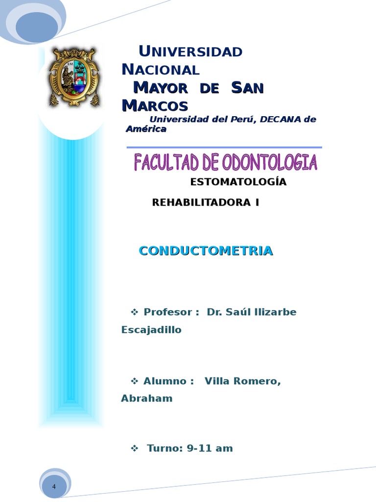 Informe Conductometria | PDF | Longitud | Diente humano