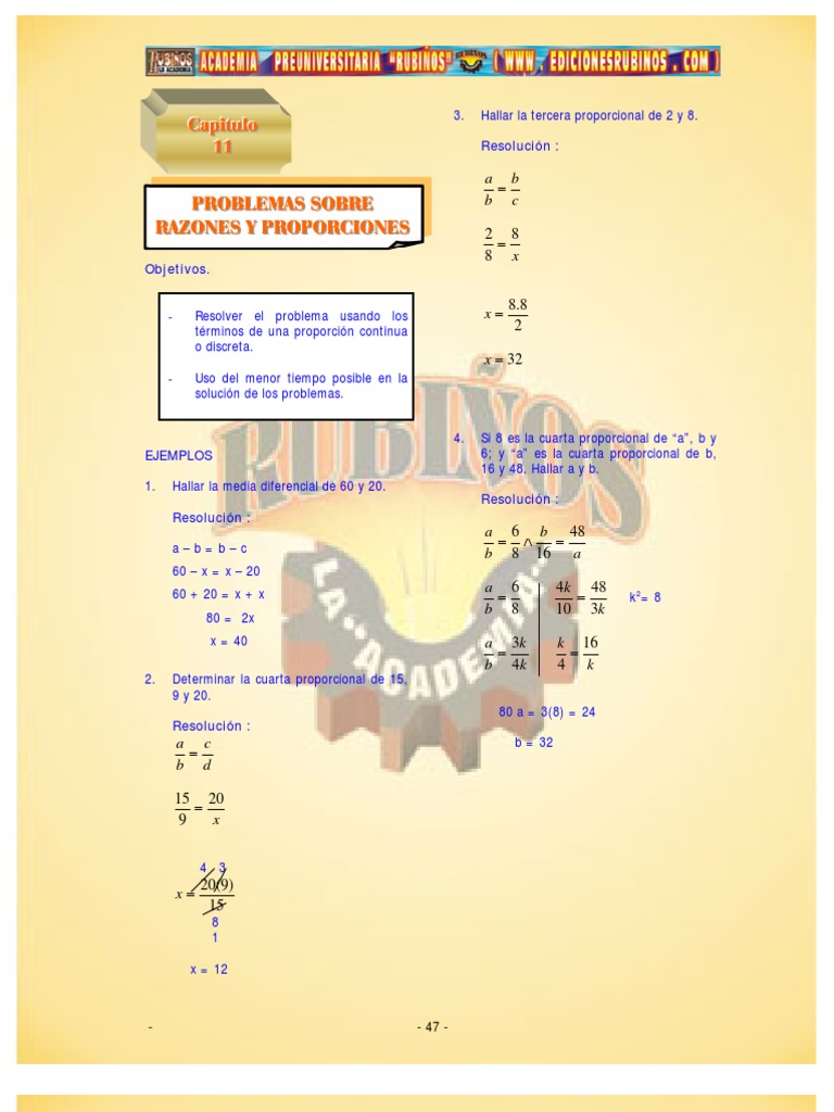 Problemas Sobre Razones Y Proporciones Pdf Proporción Enseñanza