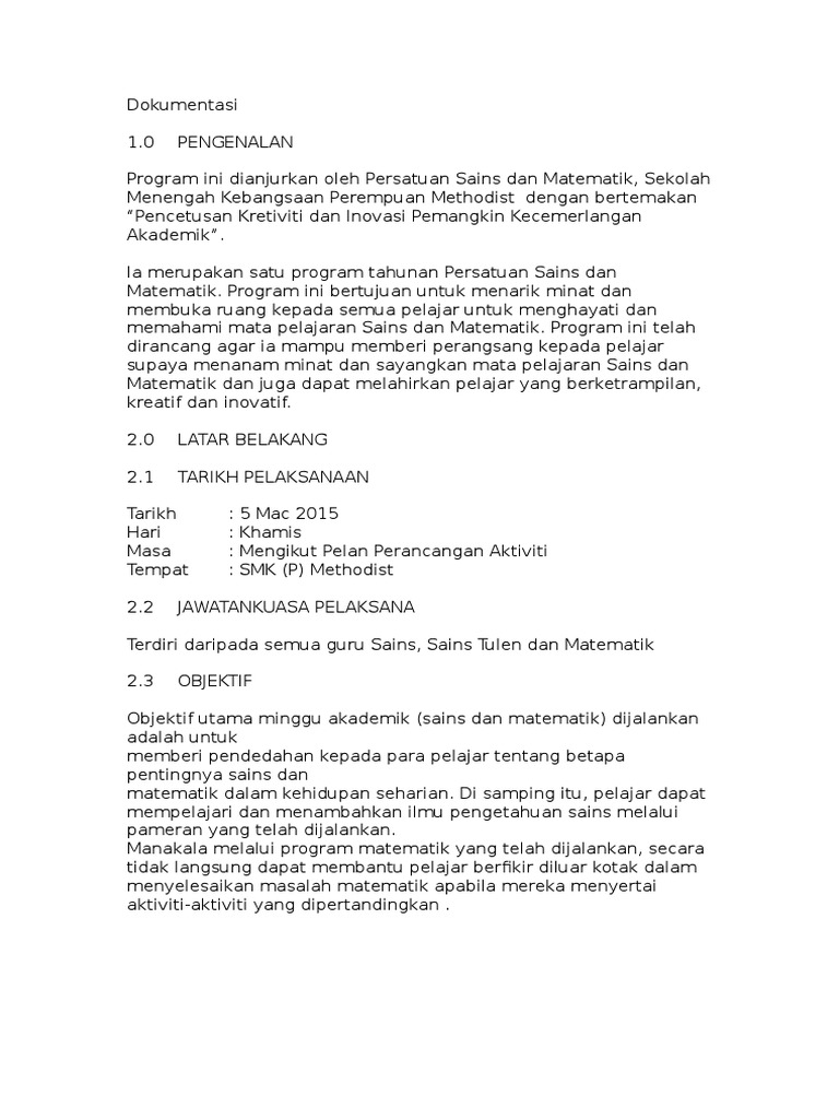 Dokumentasi Minggu Sains Math | PDF