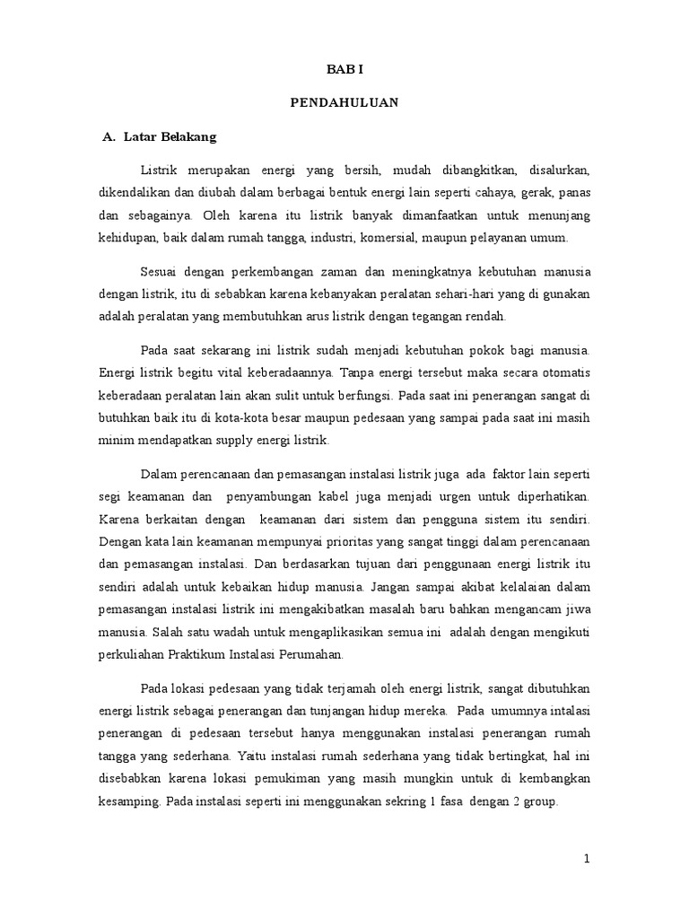 Proposal Instalasi Perumahan | PDF