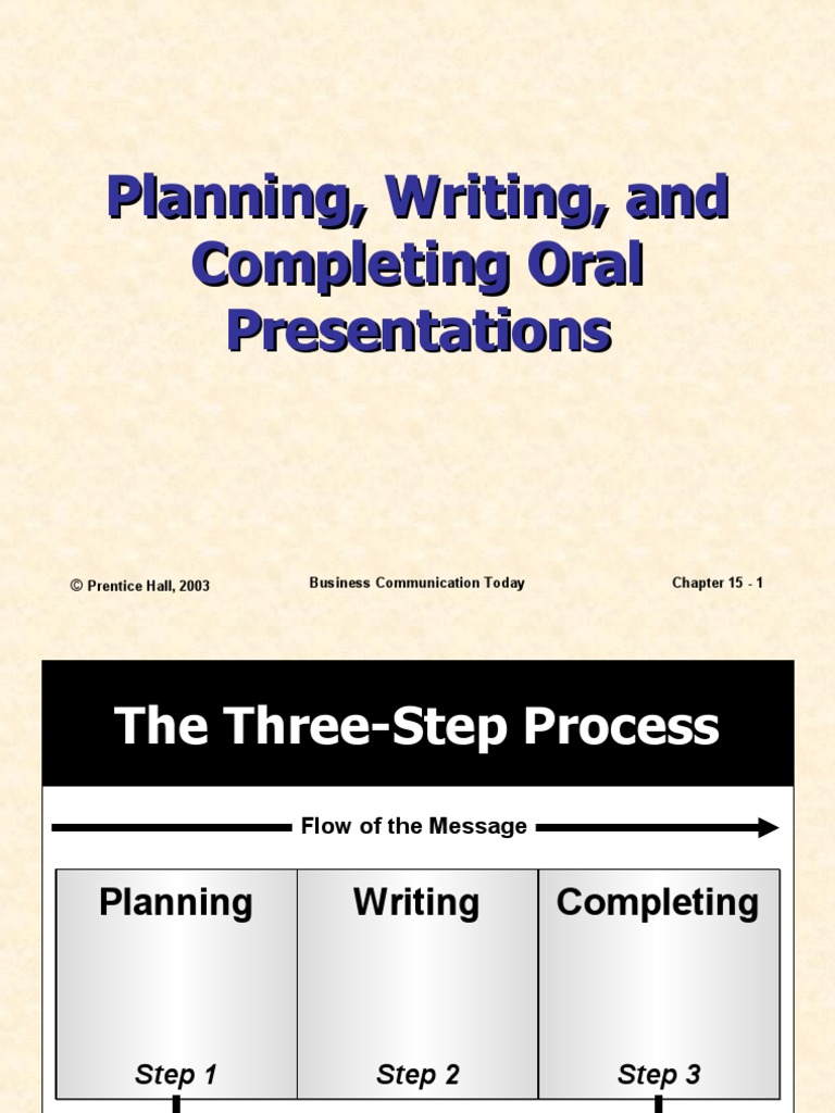 Planning, Writing, and Completing Oral Presentations | PDF ...