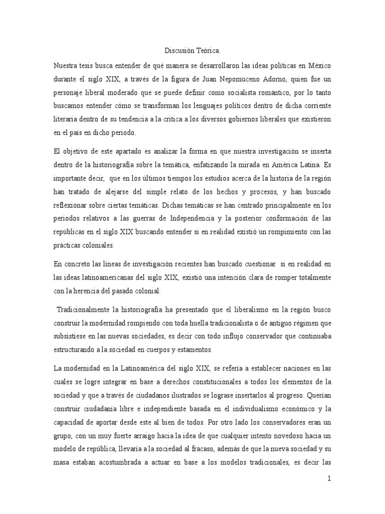 Discusion Teorica Tesis Protocolo | PDF