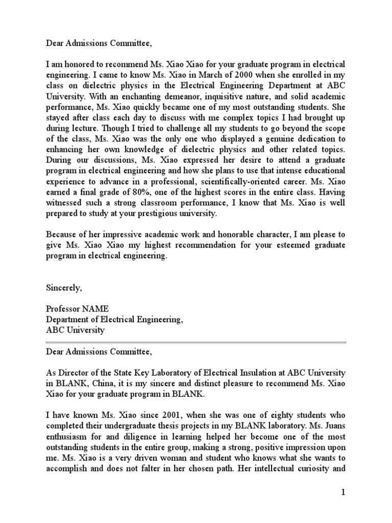 LoR Samples | PDF | Asynchronous Transfer Mode | Graduate School