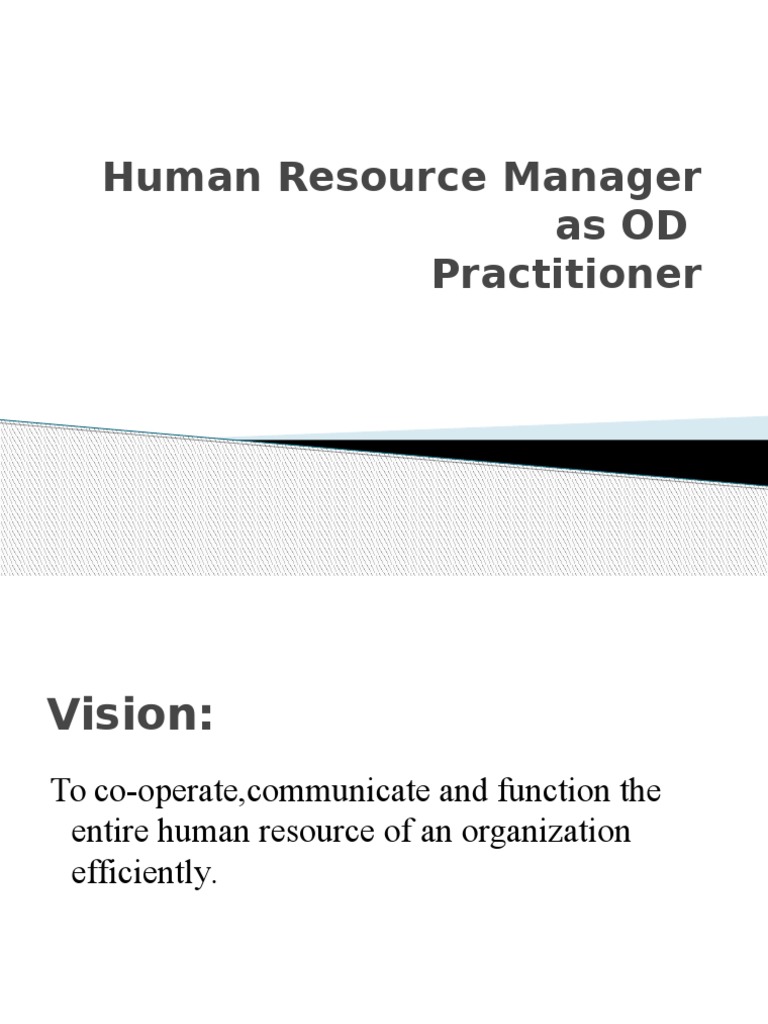 Human Resource Manager As OD | PDF