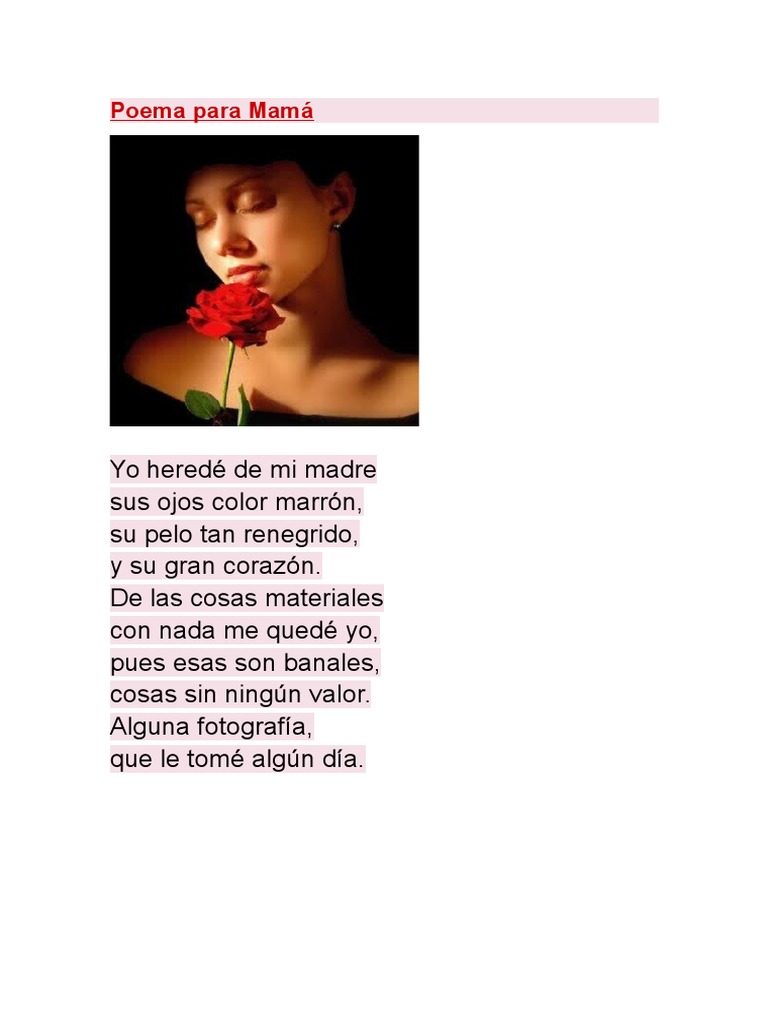 Poema para Mamá | PDF