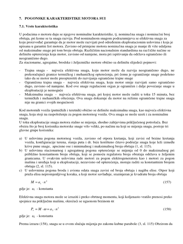 Predavanje 3c - Pogonske Karakteristike Motora Sus | PDF