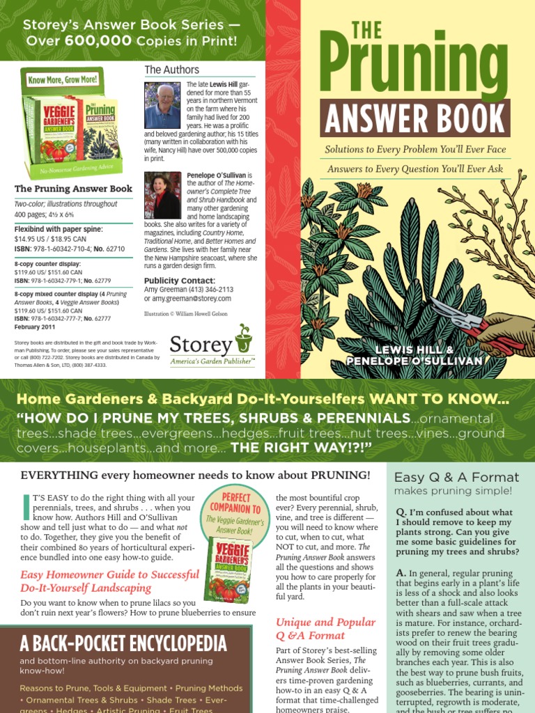 The Pruning Answer Book Brochure | PDF | Pruning | Trees