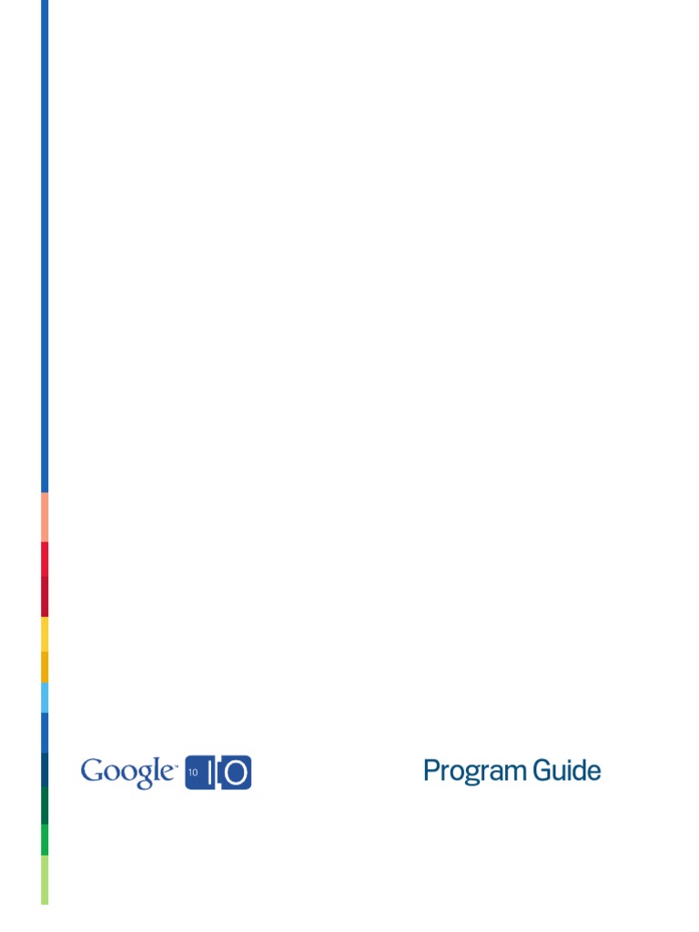 Guide Google I/O 2010 | PDF | Android (Operating System) | Mobile App