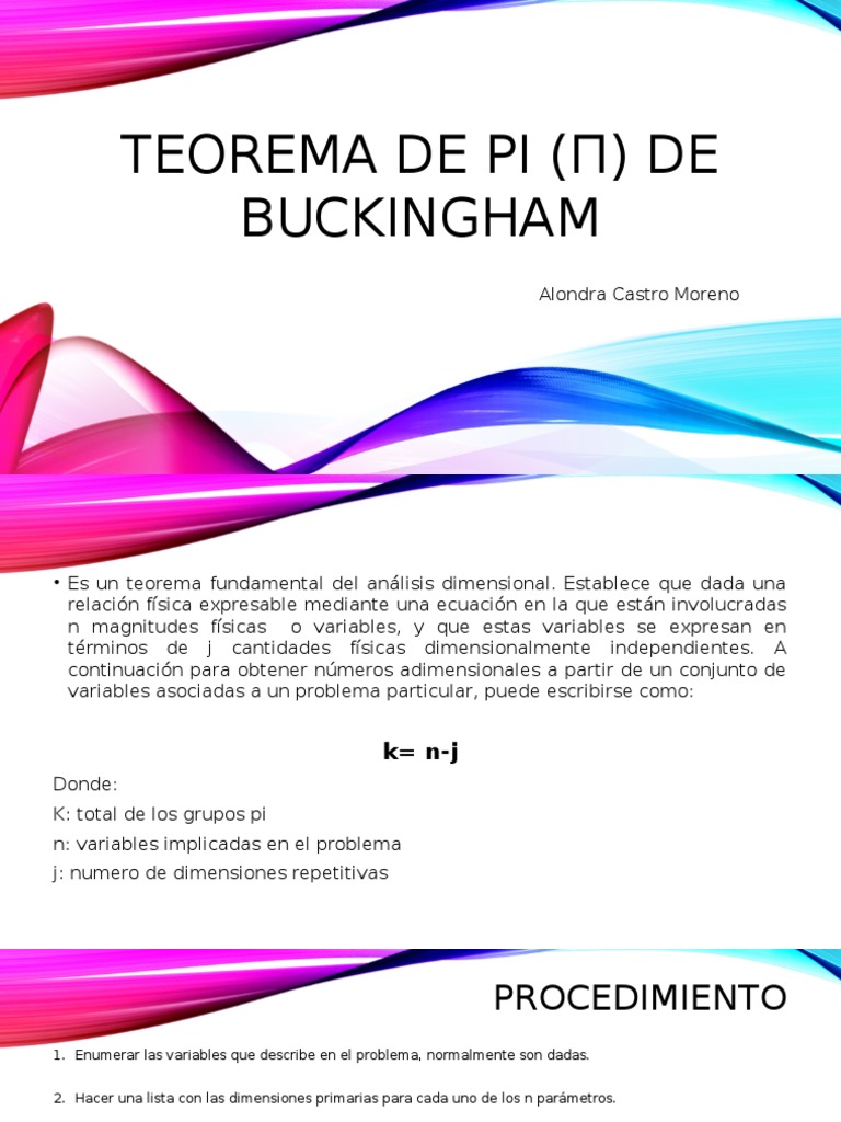 Teorema de Pi (π) de Buckingham | PDF