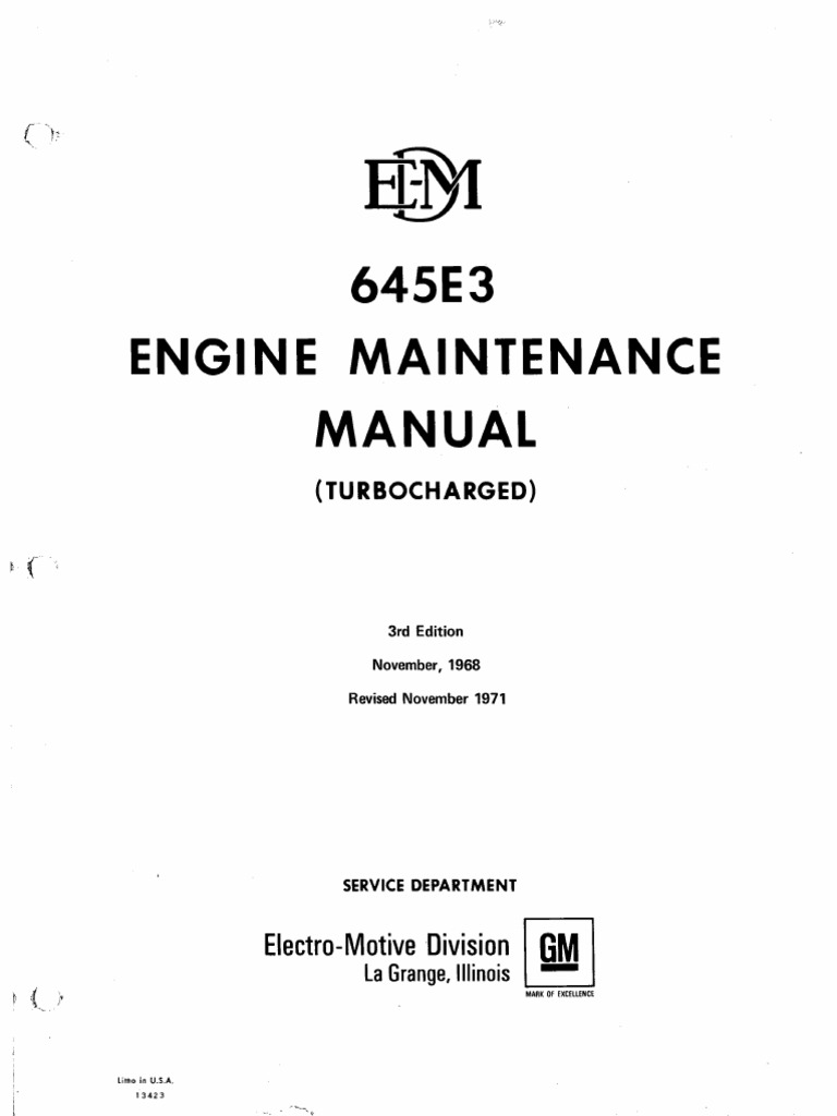645E3 Maint Manual | PDF