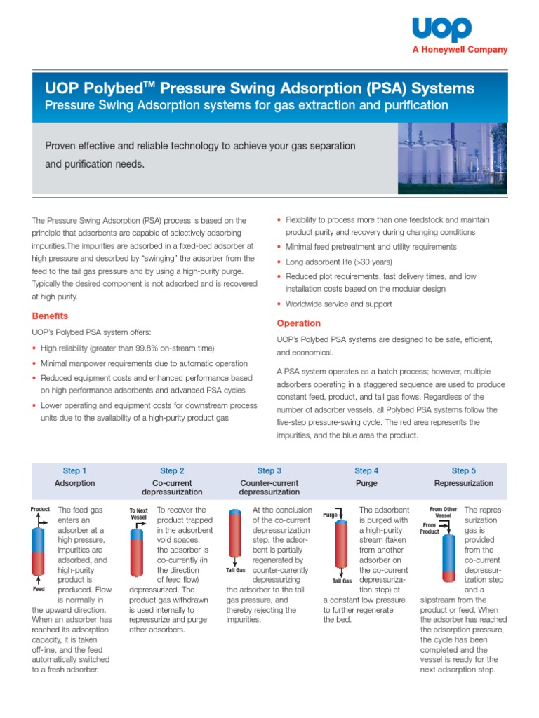 Uop Polybed Psa For Gas Extraction Purification Datasheet | PDF ...