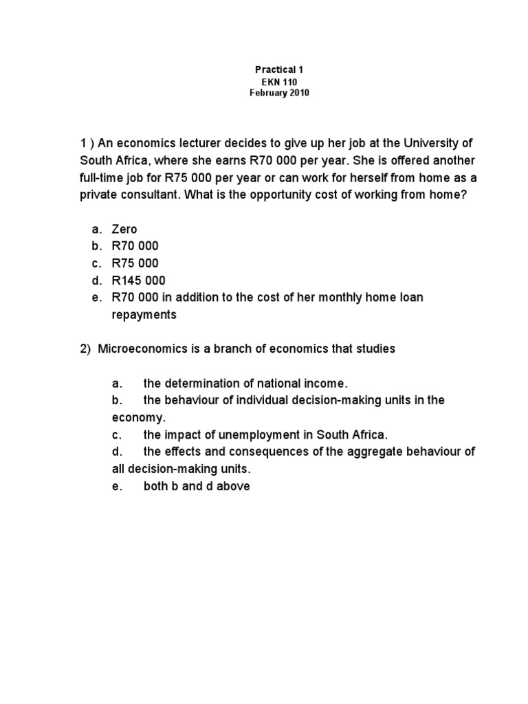 Practical 1 | PDF | Macroeconomics | Economics