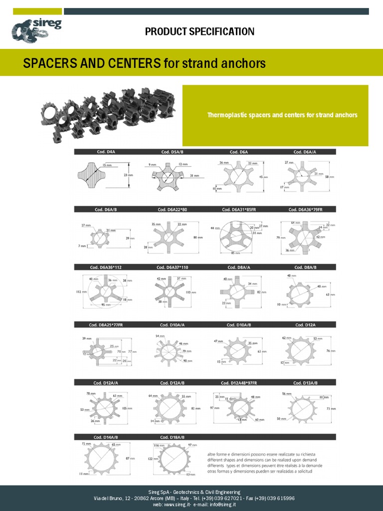 Articoliallegato1 - Ita165750 - Product Specification SPACERS For ...