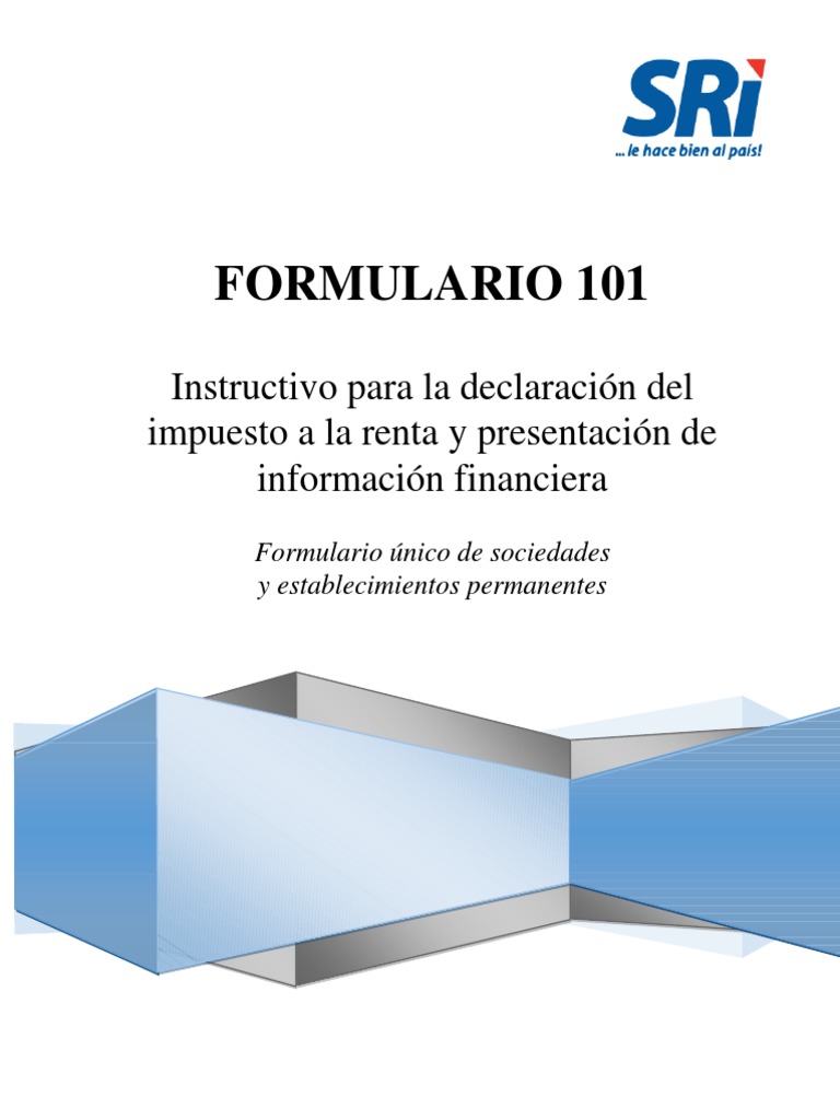 Instructivo Formulario 101 Versio N 2016 | PDF | Finanzas y dinero