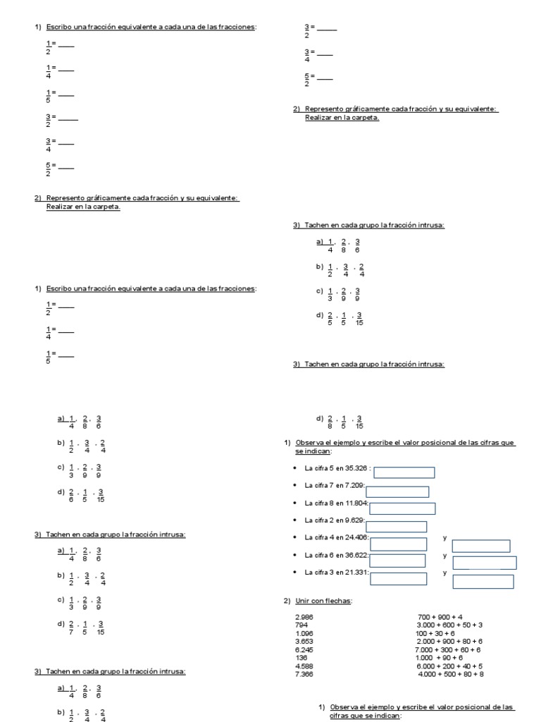 Fracciones y Descomposición Numérica | PDF | Informática