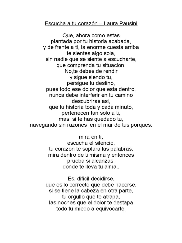 Escucha A Tu Corazón | PDF