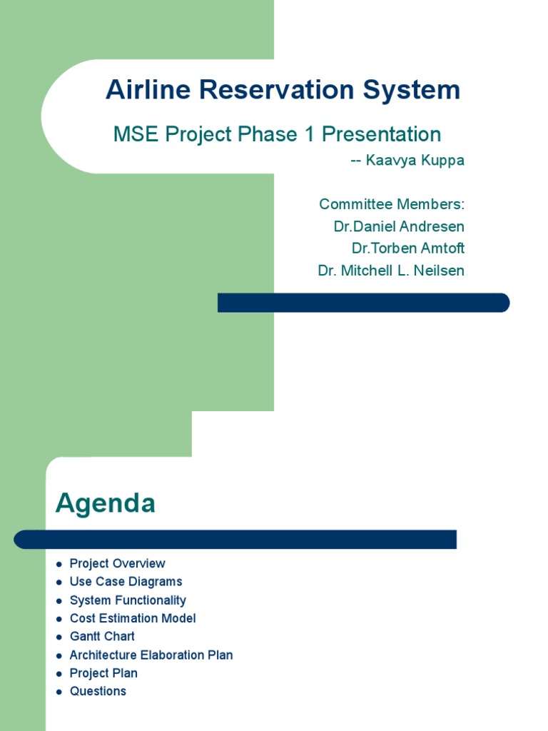 Airline Reservation System | PDF | Software Development | Information ...