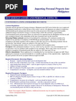 U.S. Customs Form: CBP Form 3495 - Application For Exportation of ...