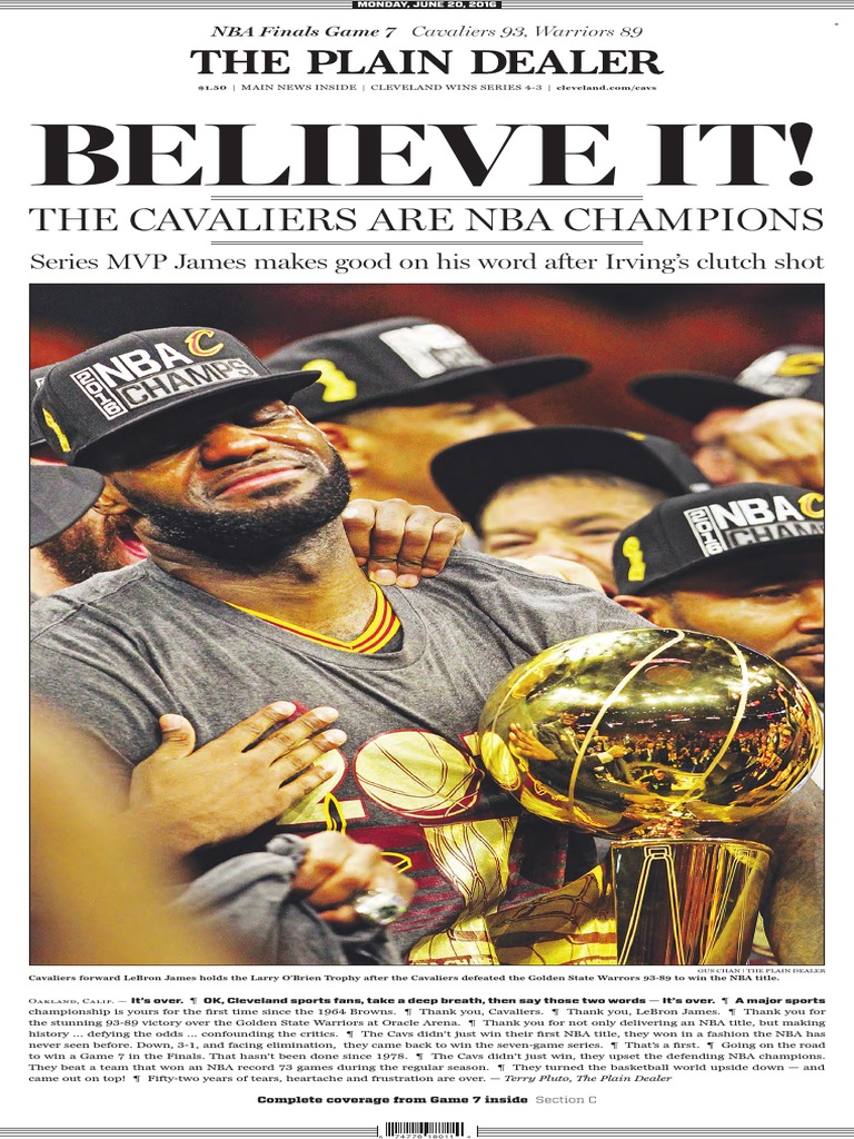 Cavaliers Win First NBA Championship | PDF