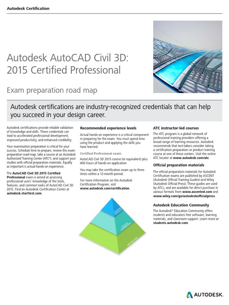 Autodesk AutoCAD Civil 3D 2015 Certification Roadmap v2 | PDF ...