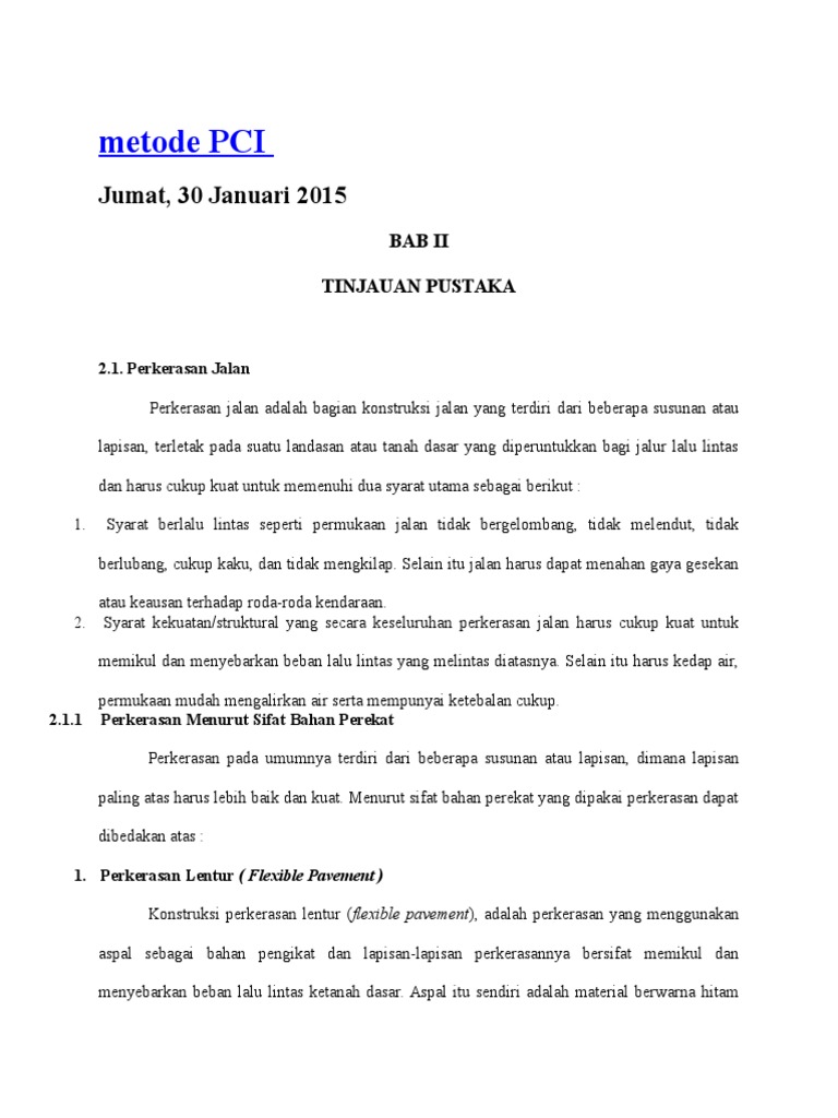 Metode PCI | PDF