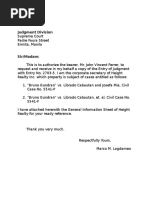 Letter of Authorization Ombudsman Clearance | PDF