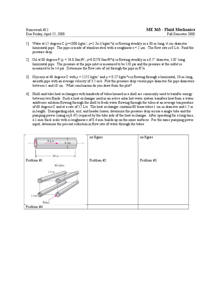 HW12 Solution | PDF | Fluid Dynamics | Reynolds Number