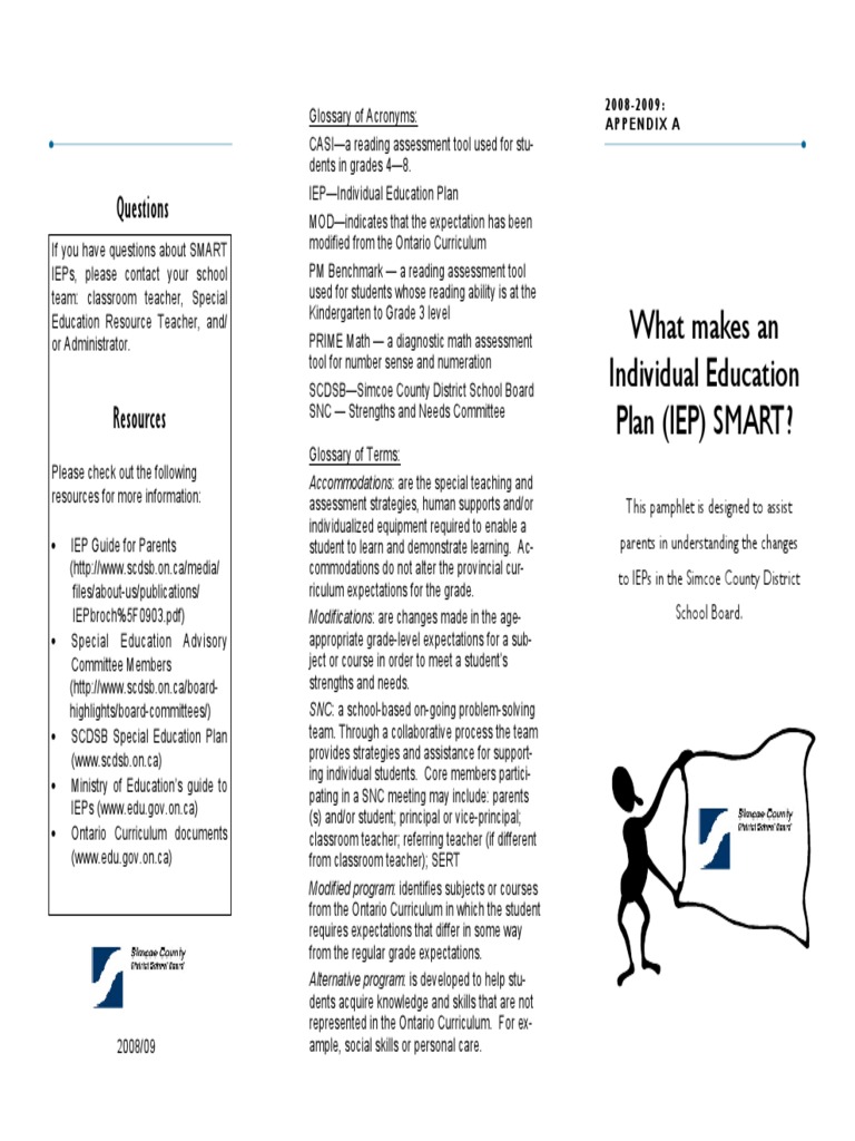 Smart Goal Brochure | PDF | Individualized Education Program | Special ...