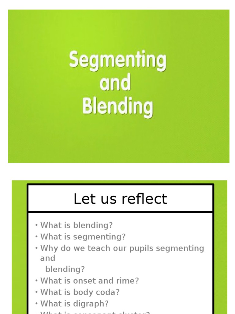 Blending Segmenting | PDF