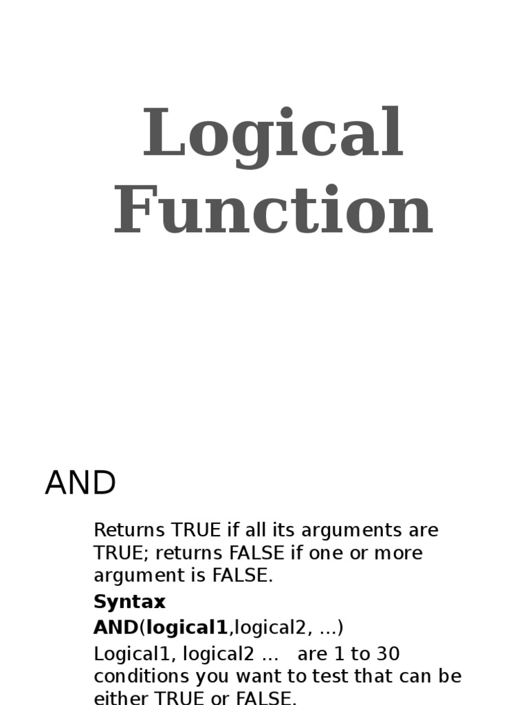 Logical Function | PDF | Argument | String (Computer Science)