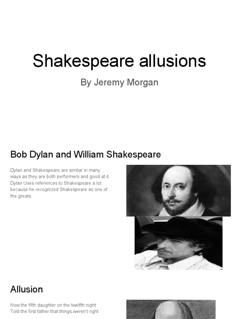 Shakespeare's Influence on Bob Dylan | PDF