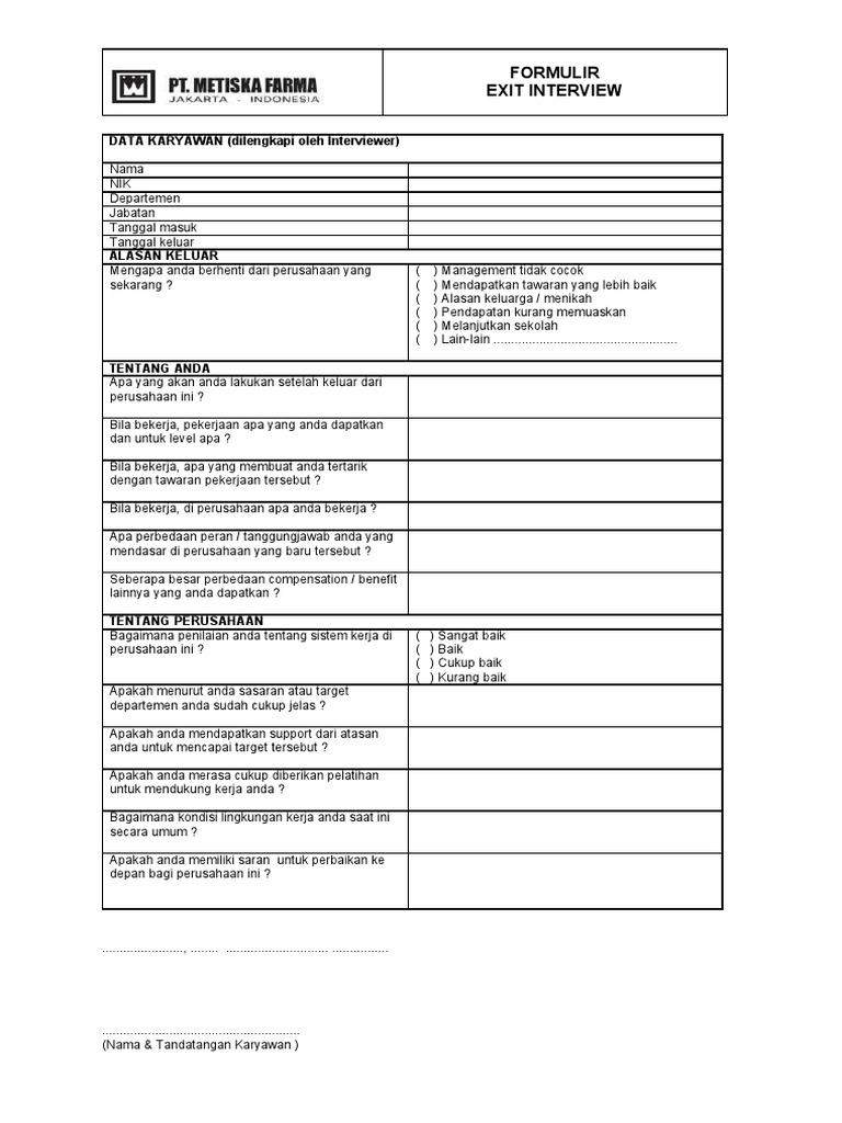 Contoh Form Interview Aye | PDF