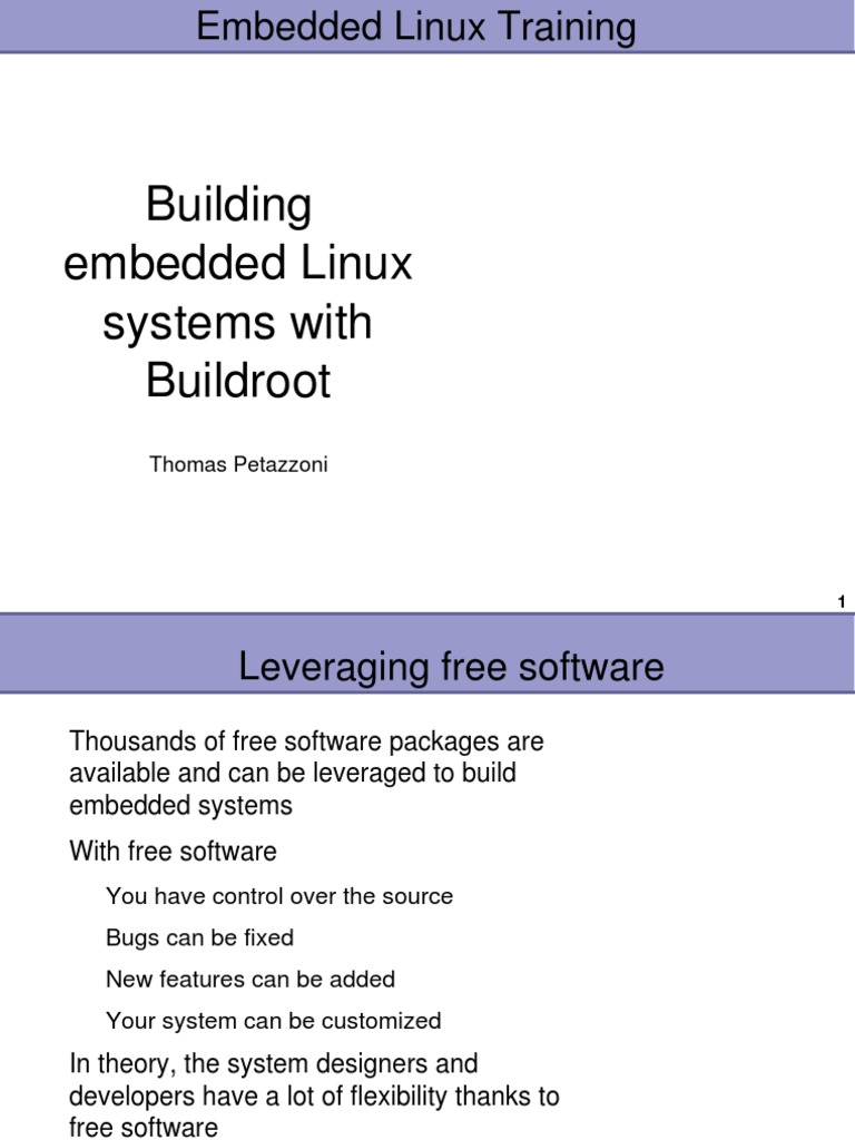 Building Embedded Linux Systems With Buildroot: Thomas Petazzoni | PDF ...