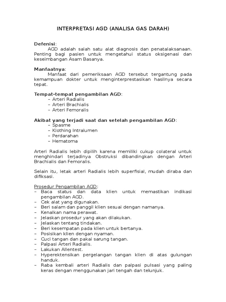 Interpretasi Agd | PDF | Kesehatan Holistik | Sains & Matematika