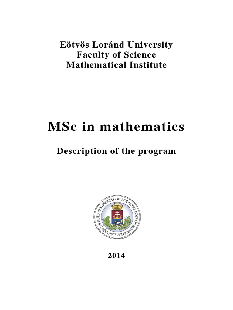 MSC in Mathematics (Budapest - Eotvos University) | PDF | Combinatorics ...