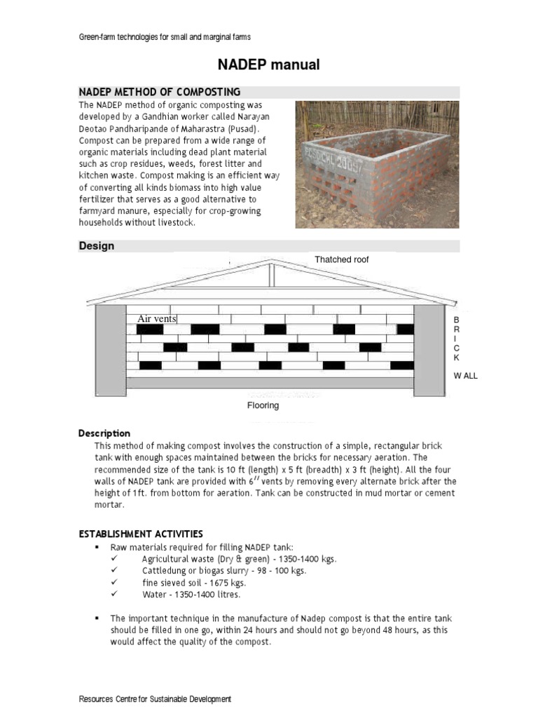 NADEP Tech Manual | PDF | Compost | Manure