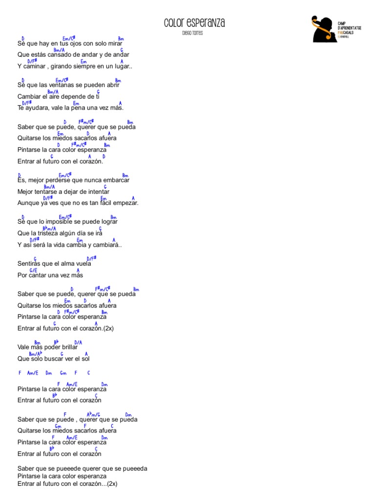 Color Esperanza Acordes ReM | PDF | Ocio