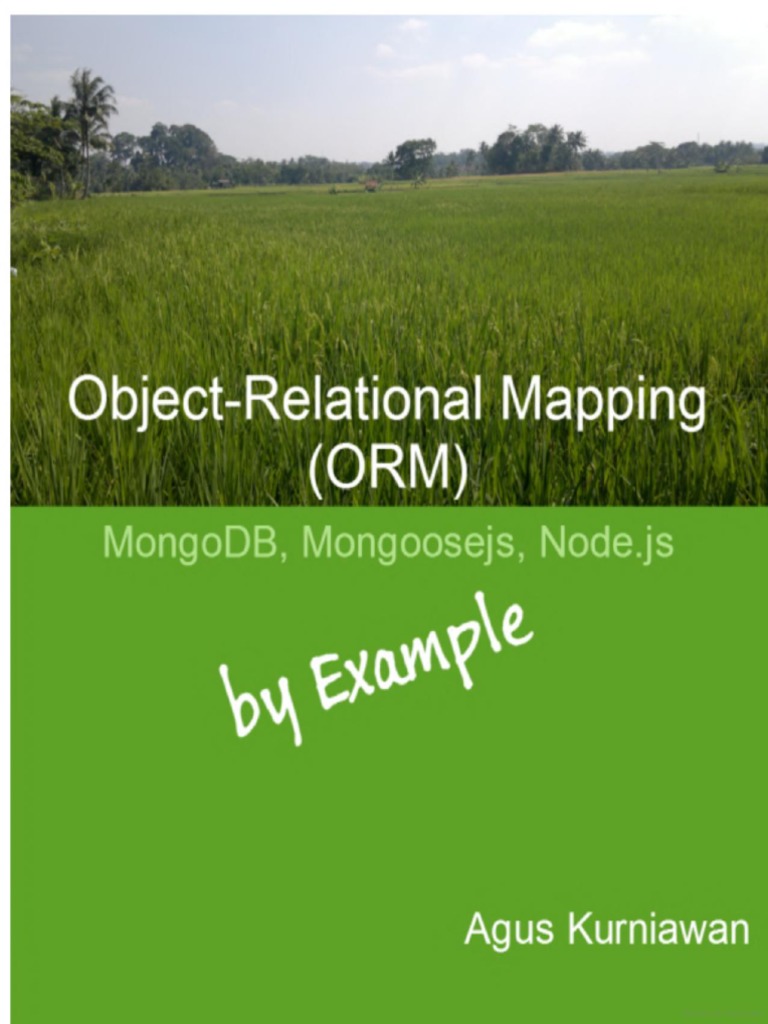 Object Relational Mapping Orm Mongodb Mongoosejs And Node Js By Example Pdf