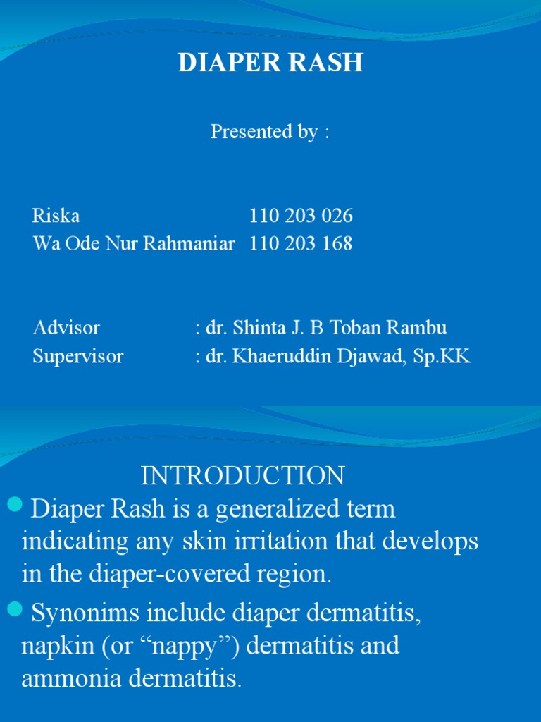 PP Diaper Rash | PDF | Dermatology | Rtt