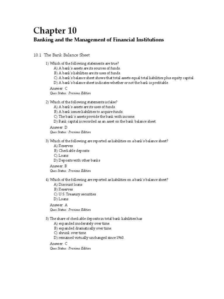 CH 10 Economics | PDF | Market Liquidity | Banks