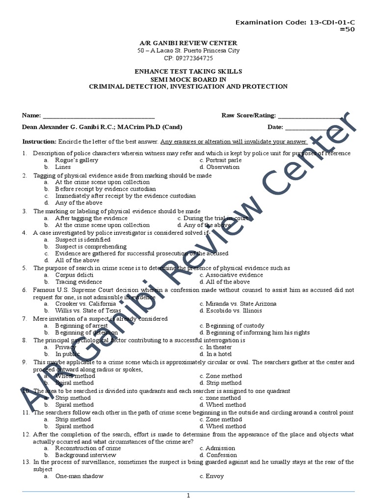 Wheel Method in Crime Scene Investigation | PDF | Crime Scene | Witness
