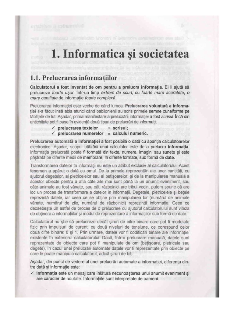 Informatica, Profilul Real, Manual PT Clasa A IX-A, Mariana Milosescu | PDF