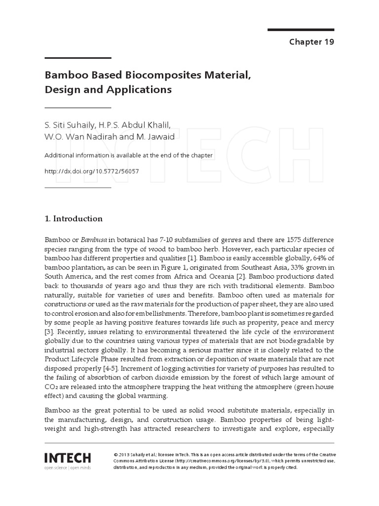 Bamboo Based Biocomposites Material, Design and Applications | PDF ...