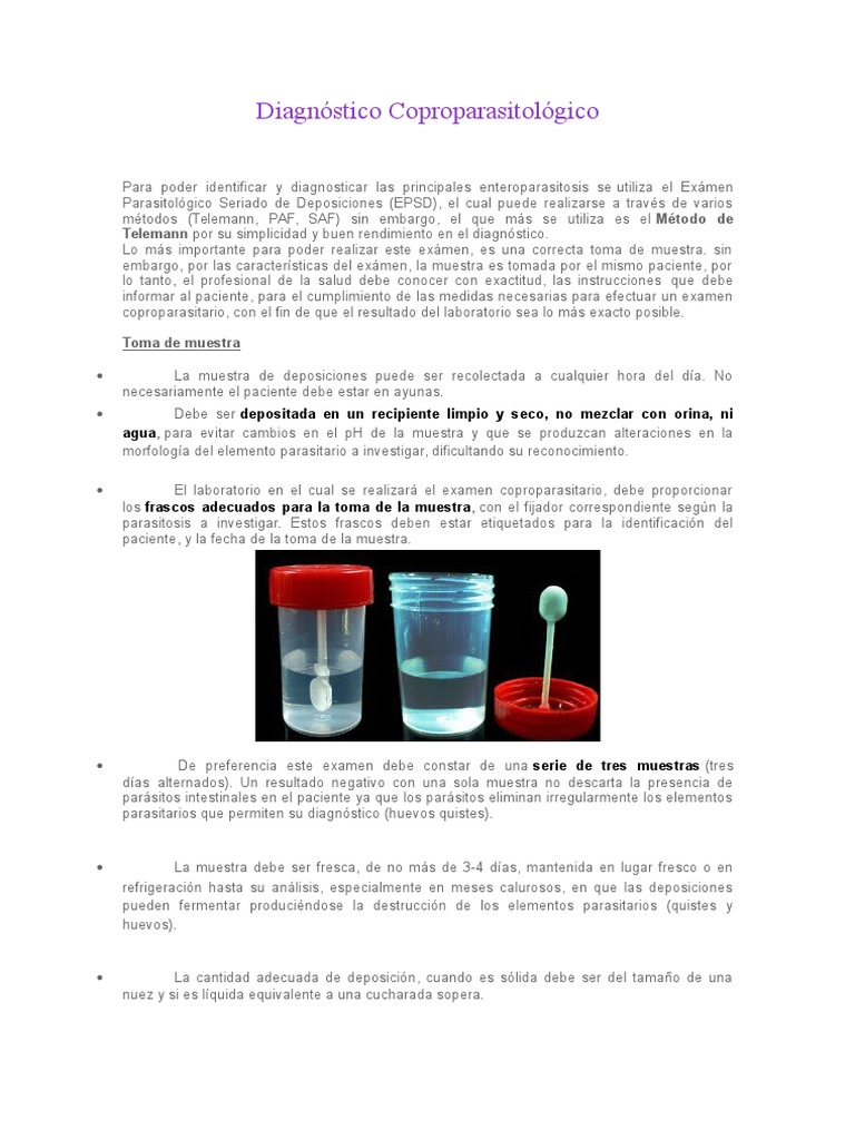 Examen Coproparasitológico Seriado | PDF | Heces | Diagnostico medico