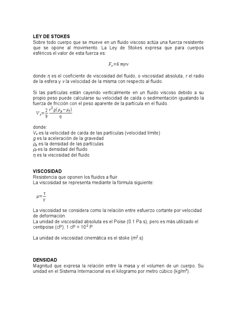 Practica Ley de Stokes | PDF | Viscosidad | Masa
